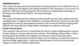 A Comparative Analysis of Traditional Note-Taking and Digital Note ...