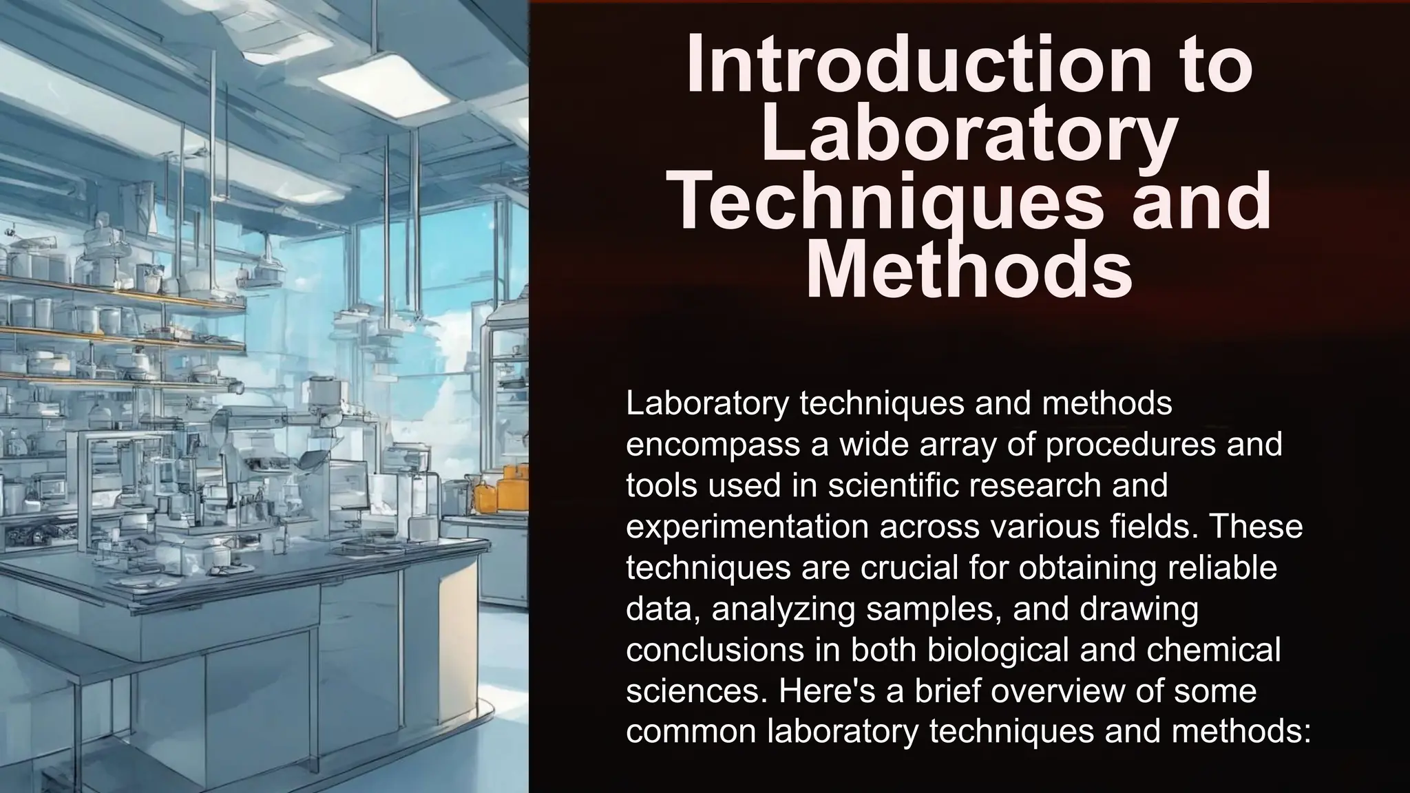 RESEARCH- Laboratory techniques and methods | PPTX