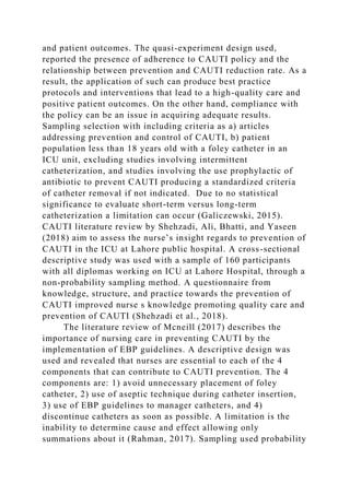 RESEARCH-BASED LITERATURE SUPPORT FOR CAUTI 2.docx | Parenting Babies ...