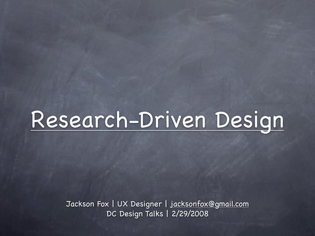 Research Driven Design | PPT