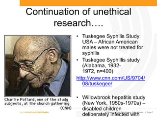 Research ethics | PPTX | Medical Health