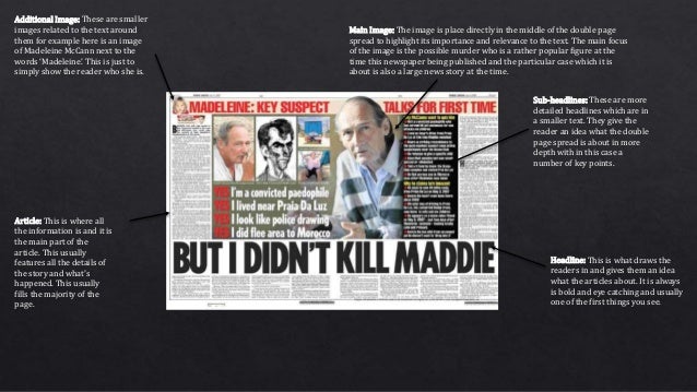 Research into newspaper double page spreads