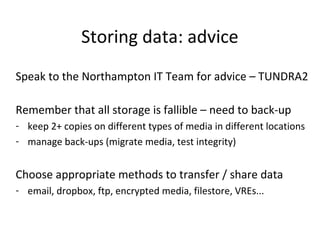 Managing data throughout the research lifecycle | PPT