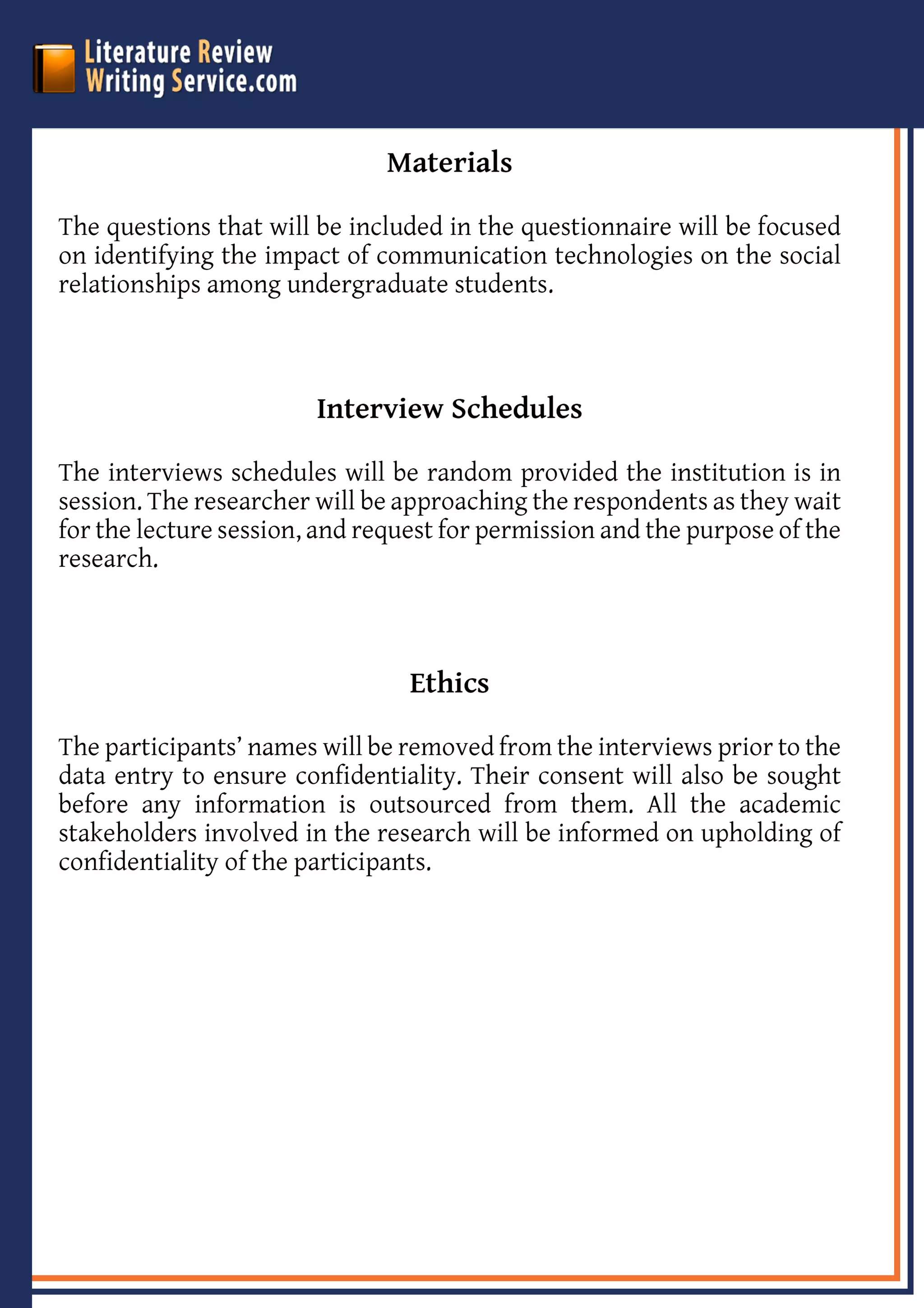 Research Literature Review Sample | PDF