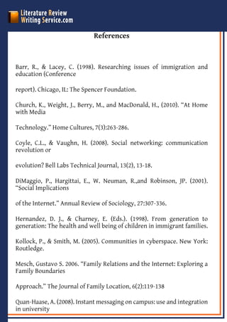 Research Literature Review Sample | PDF