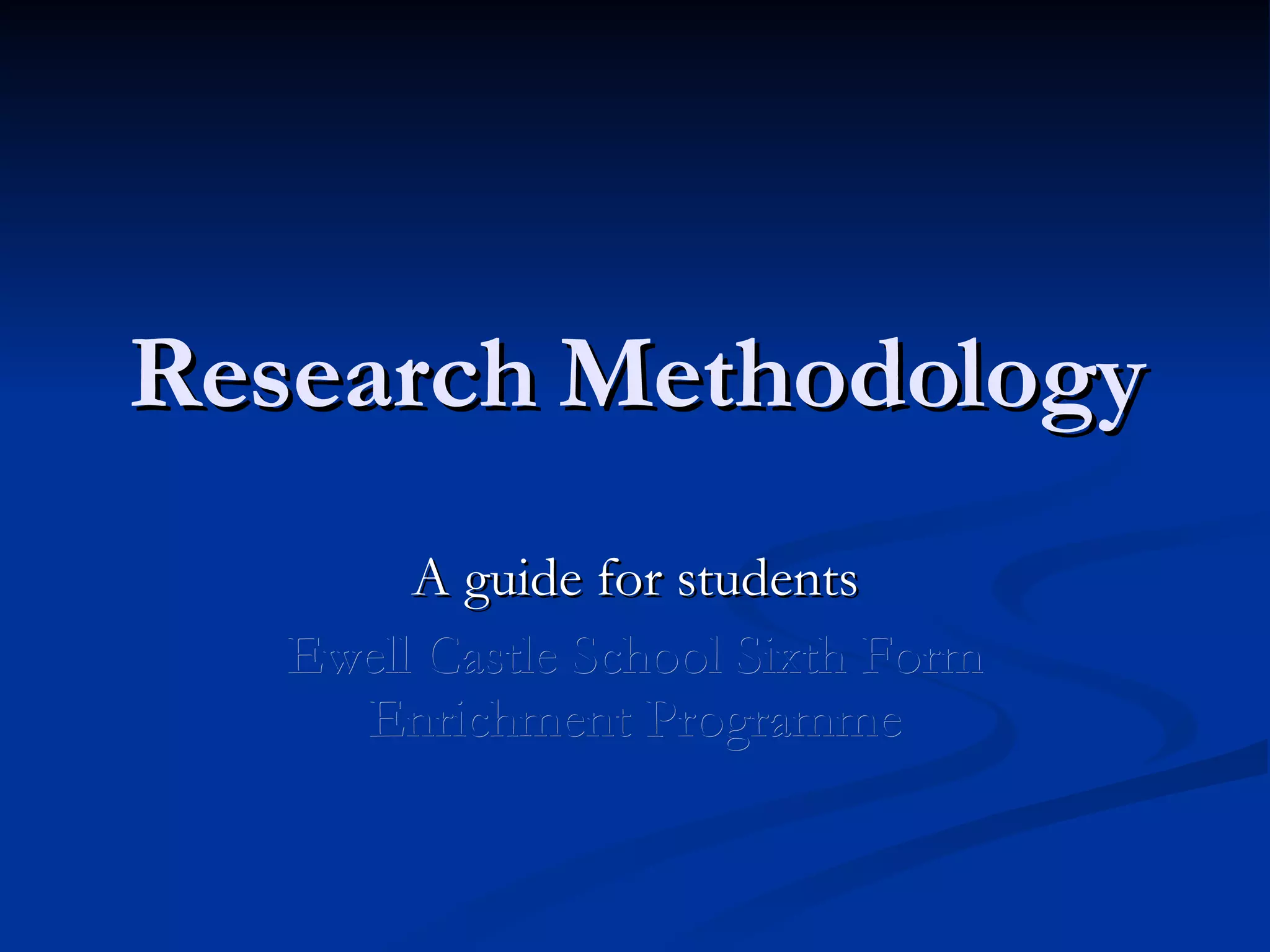 Research Methodology | PPT | Science