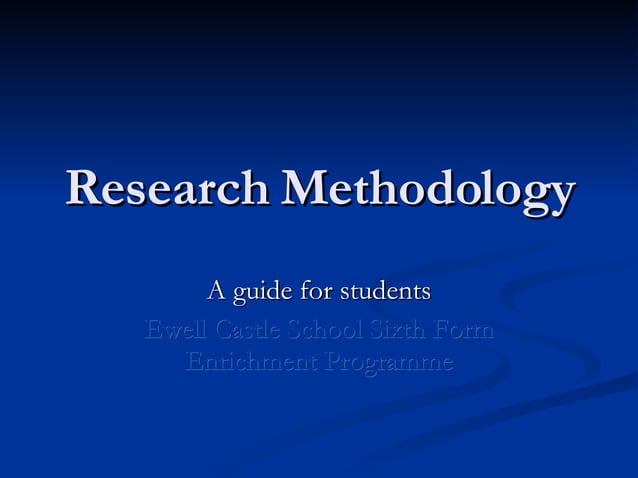 Research Methodology | PPT