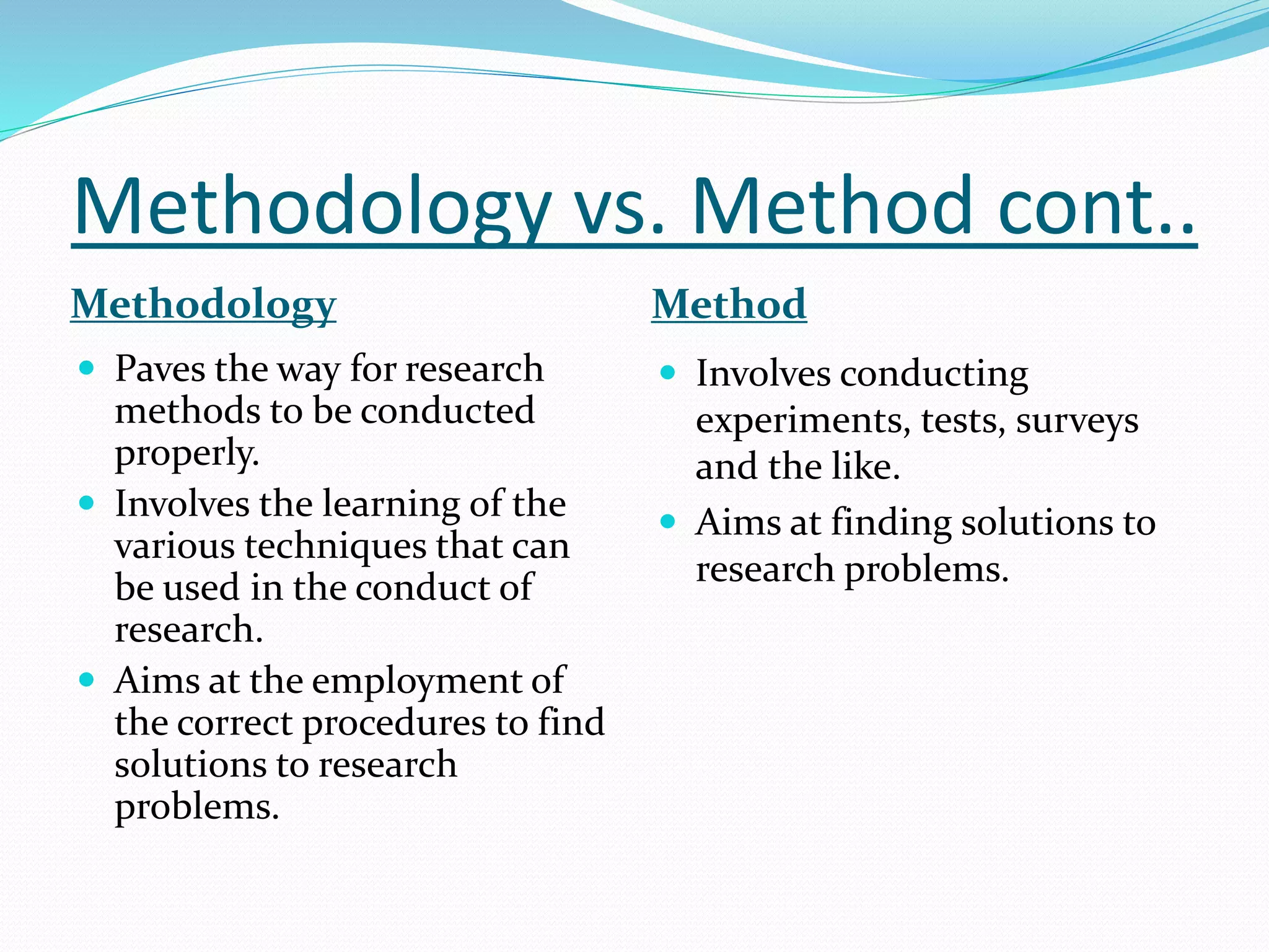 Research methods-vs-research-methodology-workshop | PPTX
