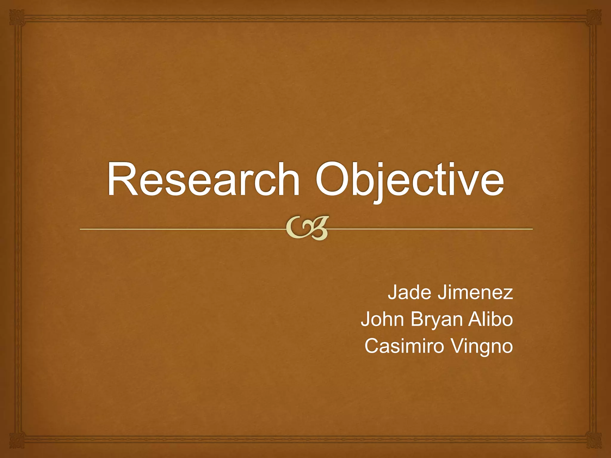 Research objective | PPTX