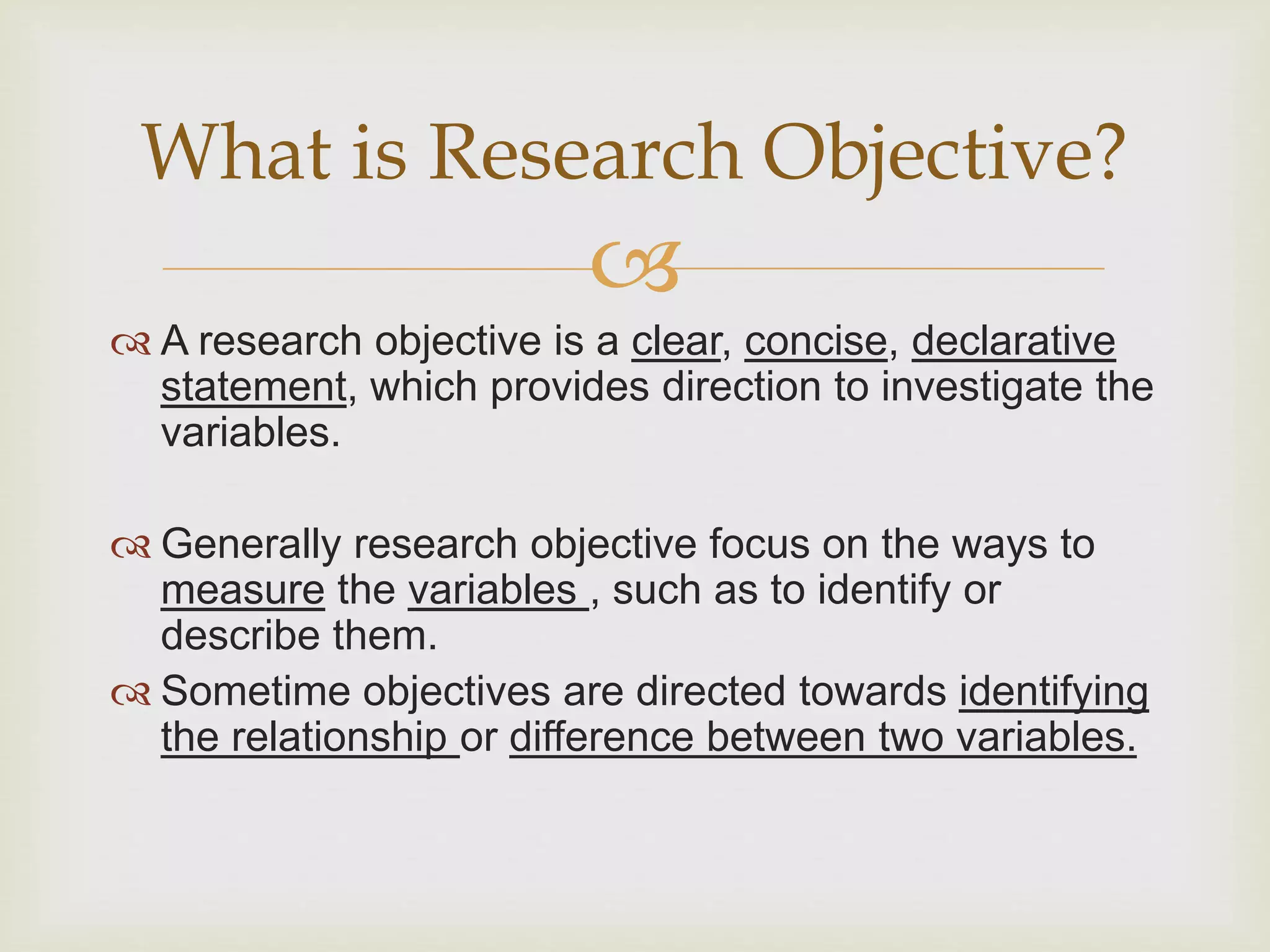 Research objective | PPTX