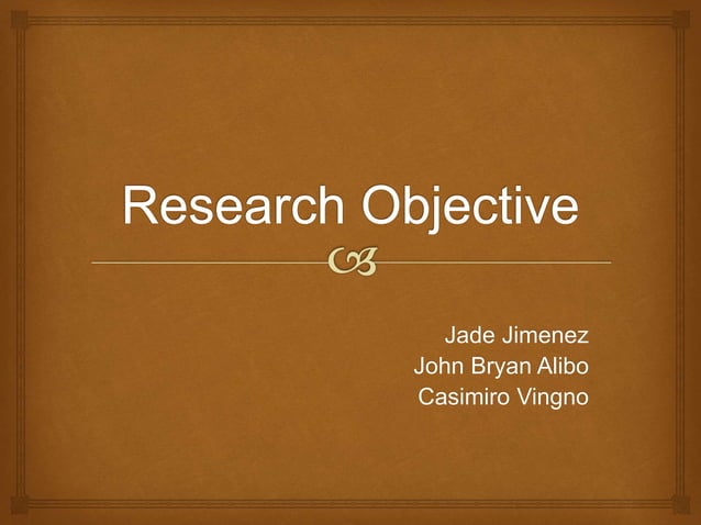 Research objective | PPTX
