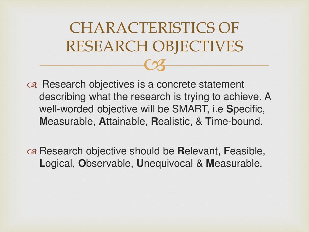 Research objective