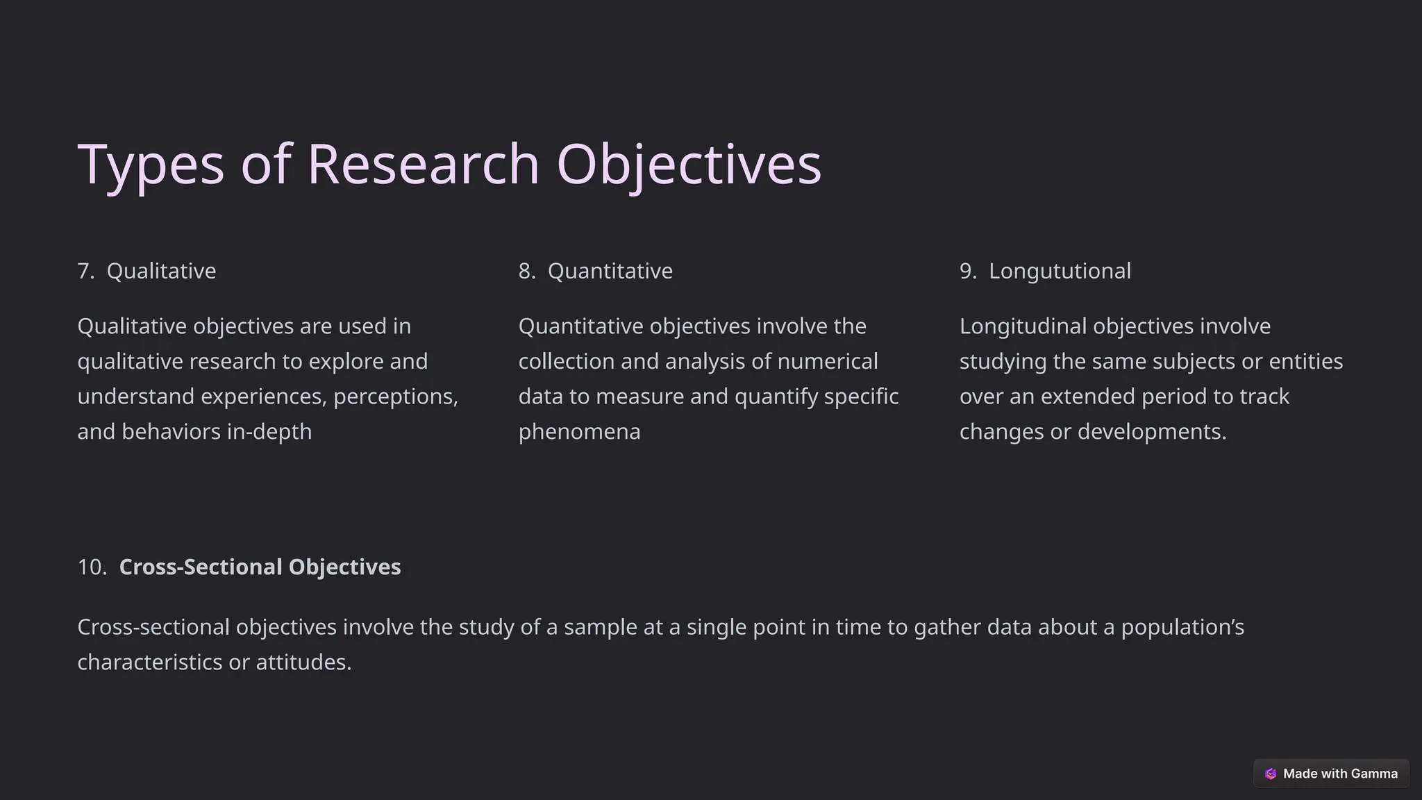 Research objectives types and classification | PPTX