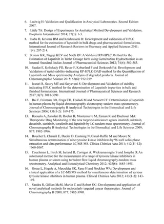 DESIGN OF EXPERIMENTS TO DEVELOP AND VALIDATE NEW ANALYTICAL METHODS FOR QUANTITATIVE ESTIMATION ...