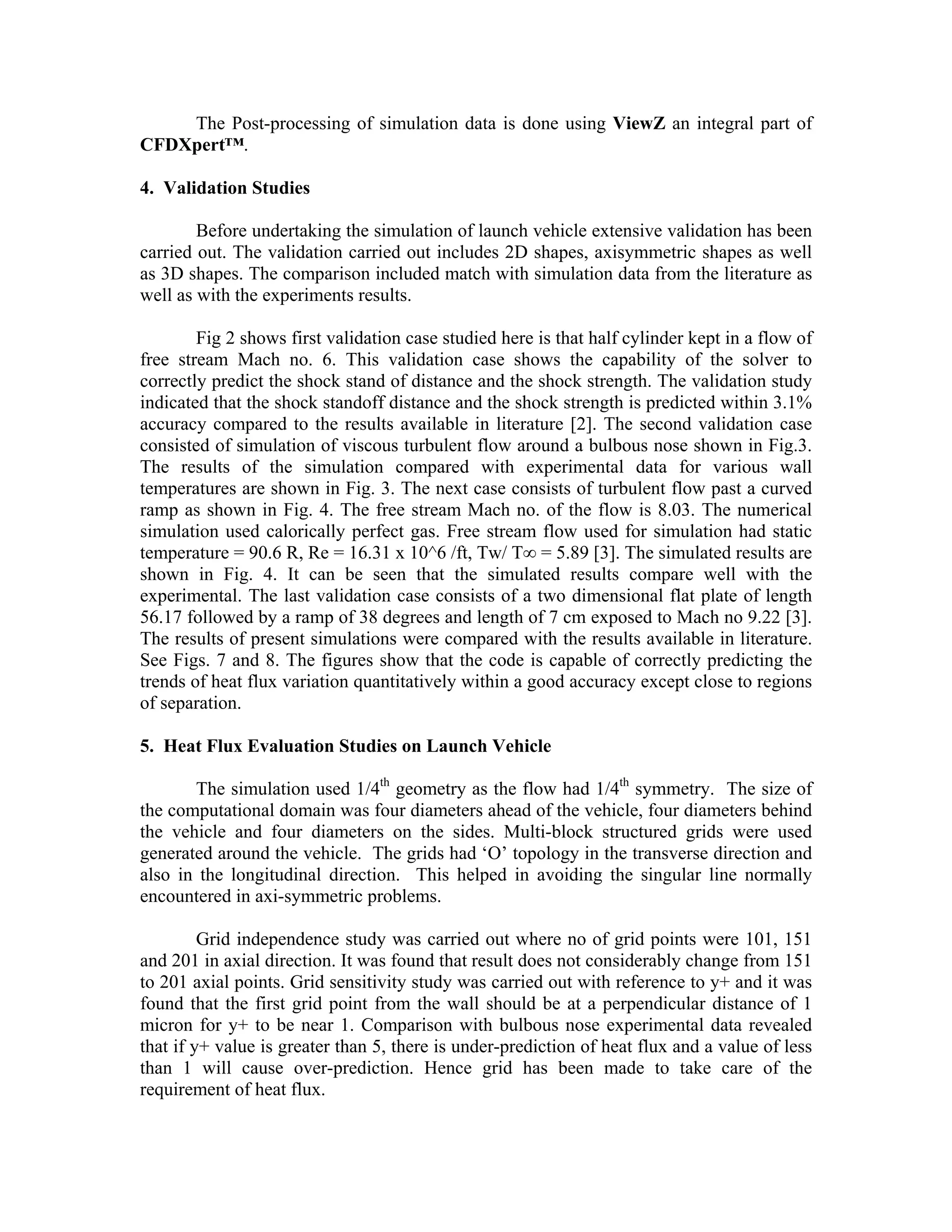 Estimation of Heat Flux on A Launch Vehicle Fin at Hypersonic Mach Numbers -- Zeus Numerix | PDF