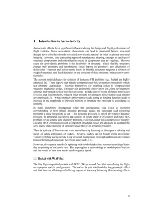 Static Aeroelasticity Analysis of Spinning Rocket for Divergence Speed ...