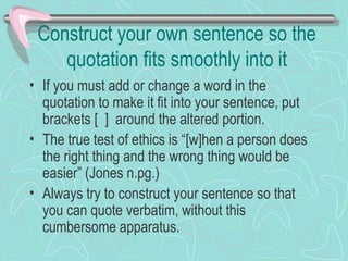 Research Paper Quotations | PPT