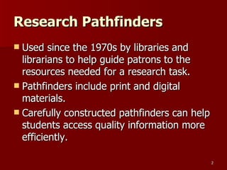 Research Pathfinders 2.0 | PPT