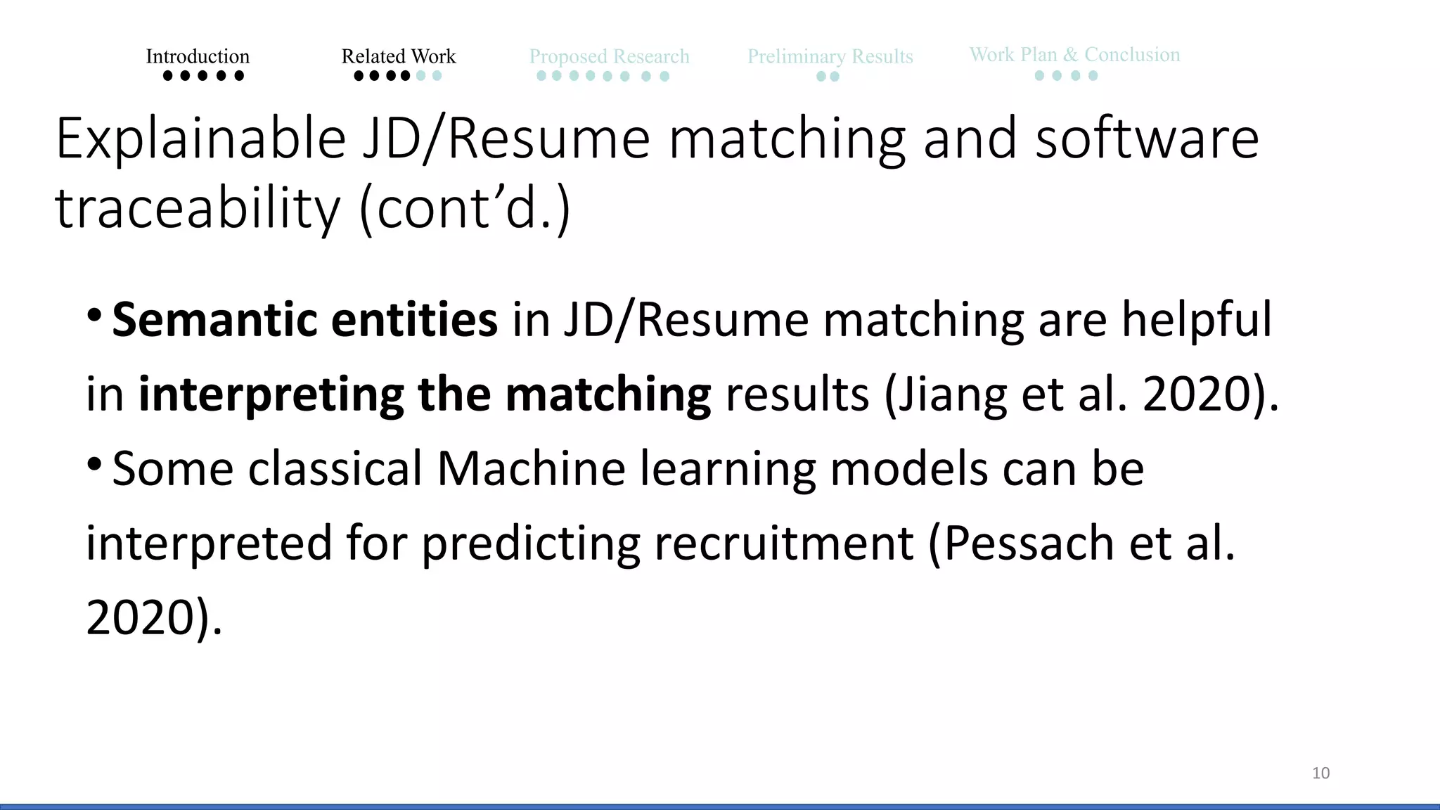 Toward a Traceable, Explainable and fair JD/Resume Recommendation System | PPTX