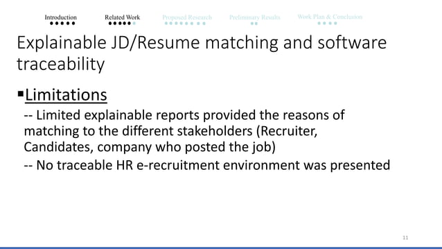 Toward a Traceable, Explainable and fair JD/Resume Recommendation System | PPTX