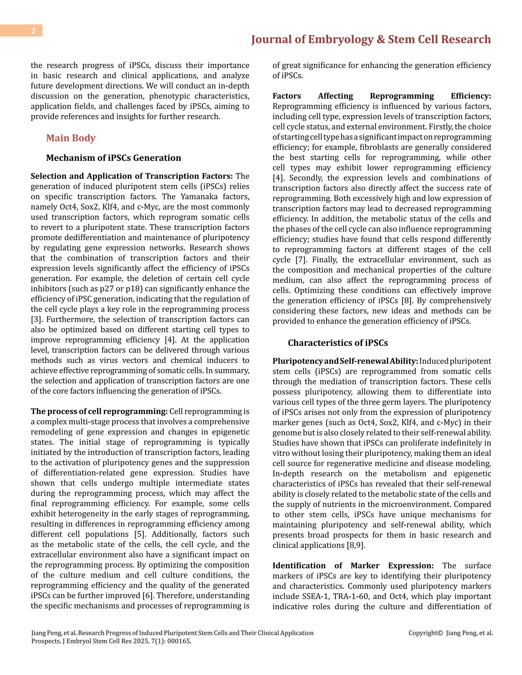 Research Progress of Induced Pluripotent Stem Cells and Their Clinical ...