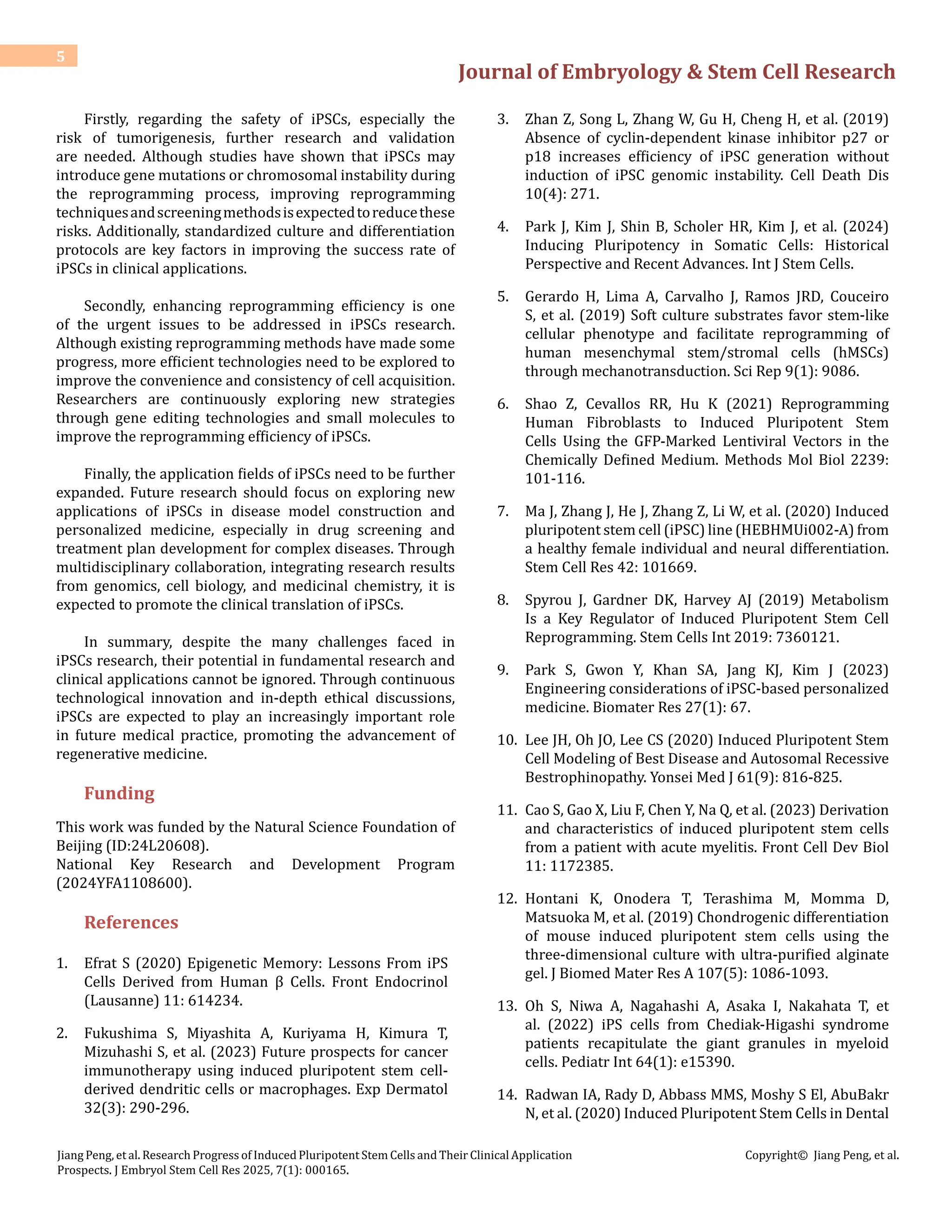 Research Progress of Induced Pluripotent Stem Cells and Their Clinical ...