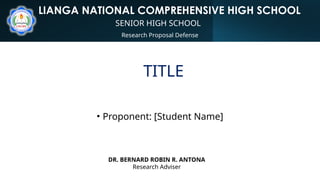 research proposal defense example power point | PPTX