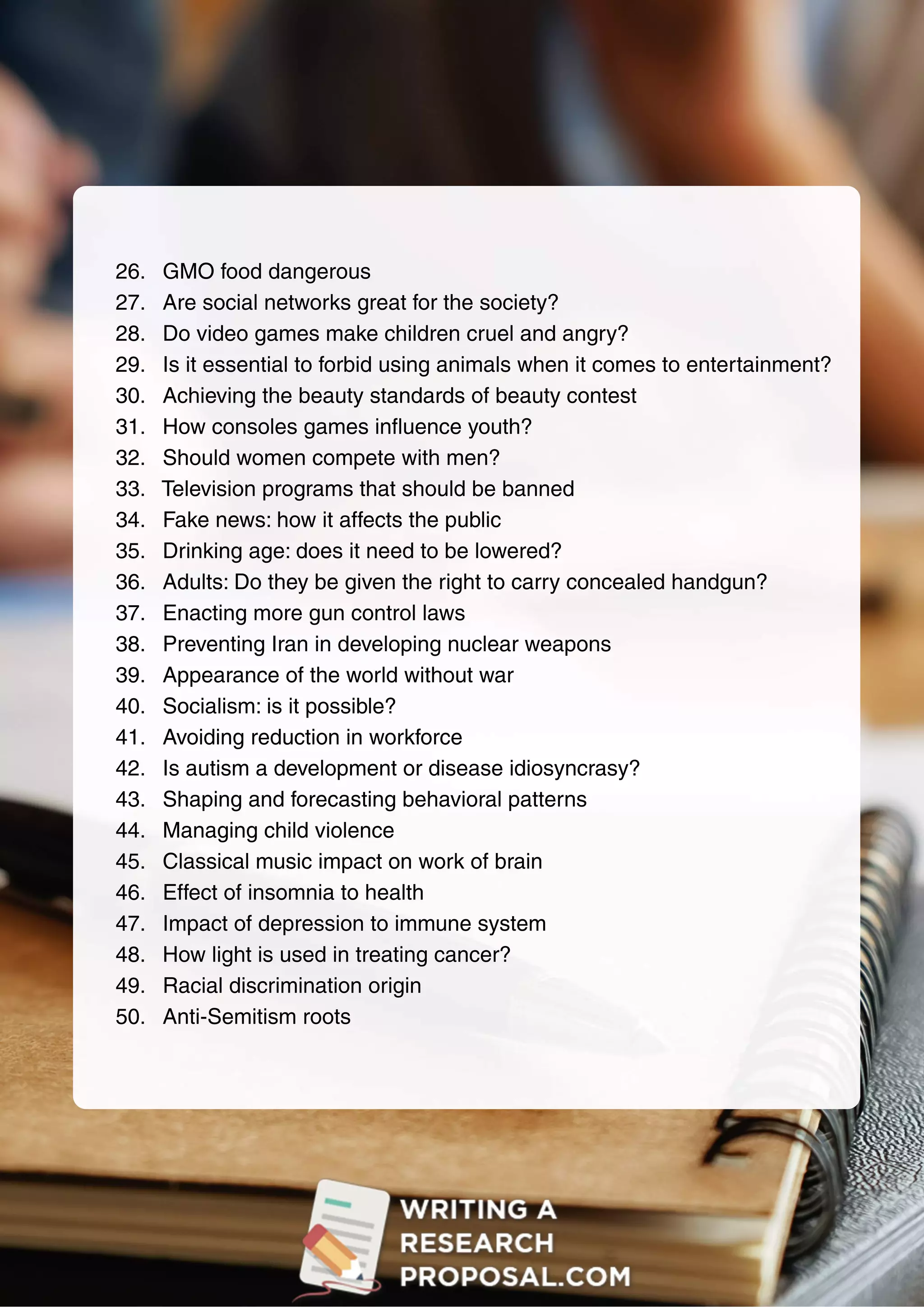 Research Proposal Topics | PDF