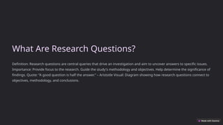 Research Questions, types and objectives | PPTX
