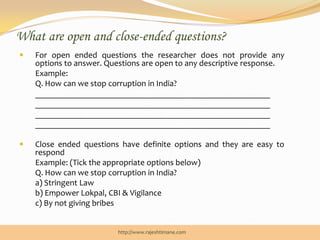 Questionnaire Design | PPTX