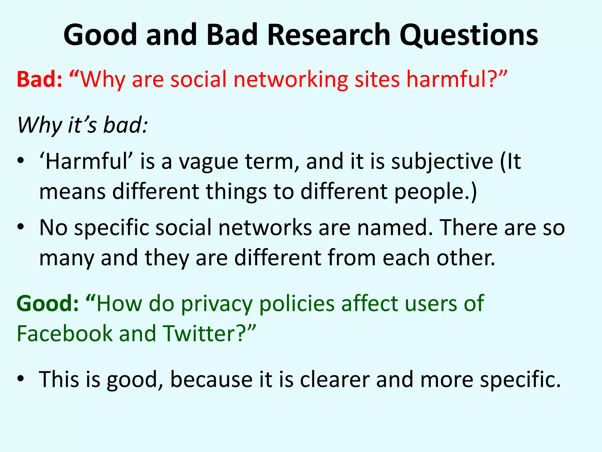 Research questions | PPTX
