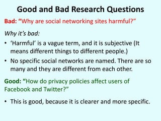 Research questions | PPTX