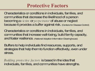 Research Supporting Sf Protective Factors 02 19 09 | PPT