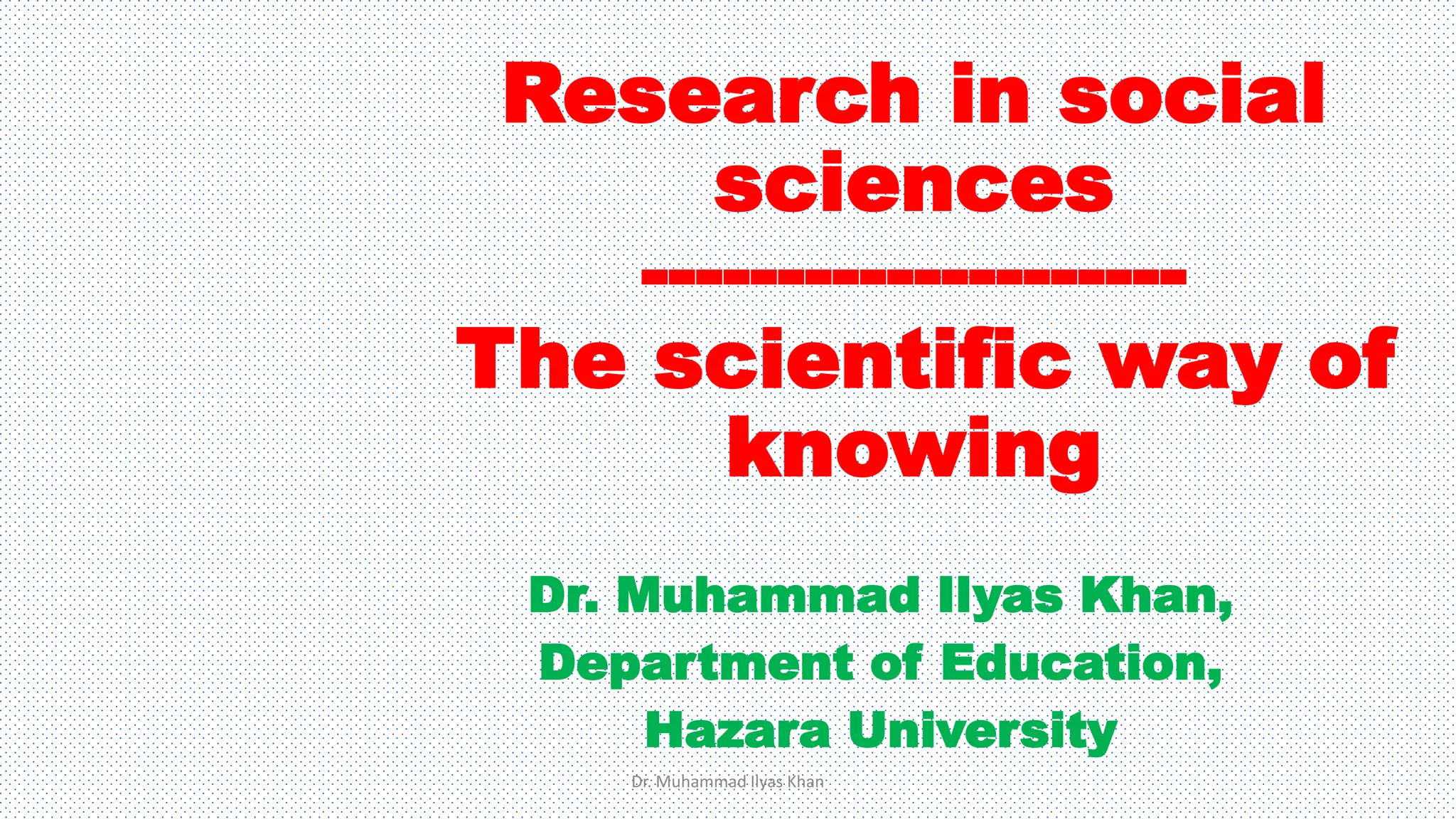 Research the scientific method of knowledge | PPTX