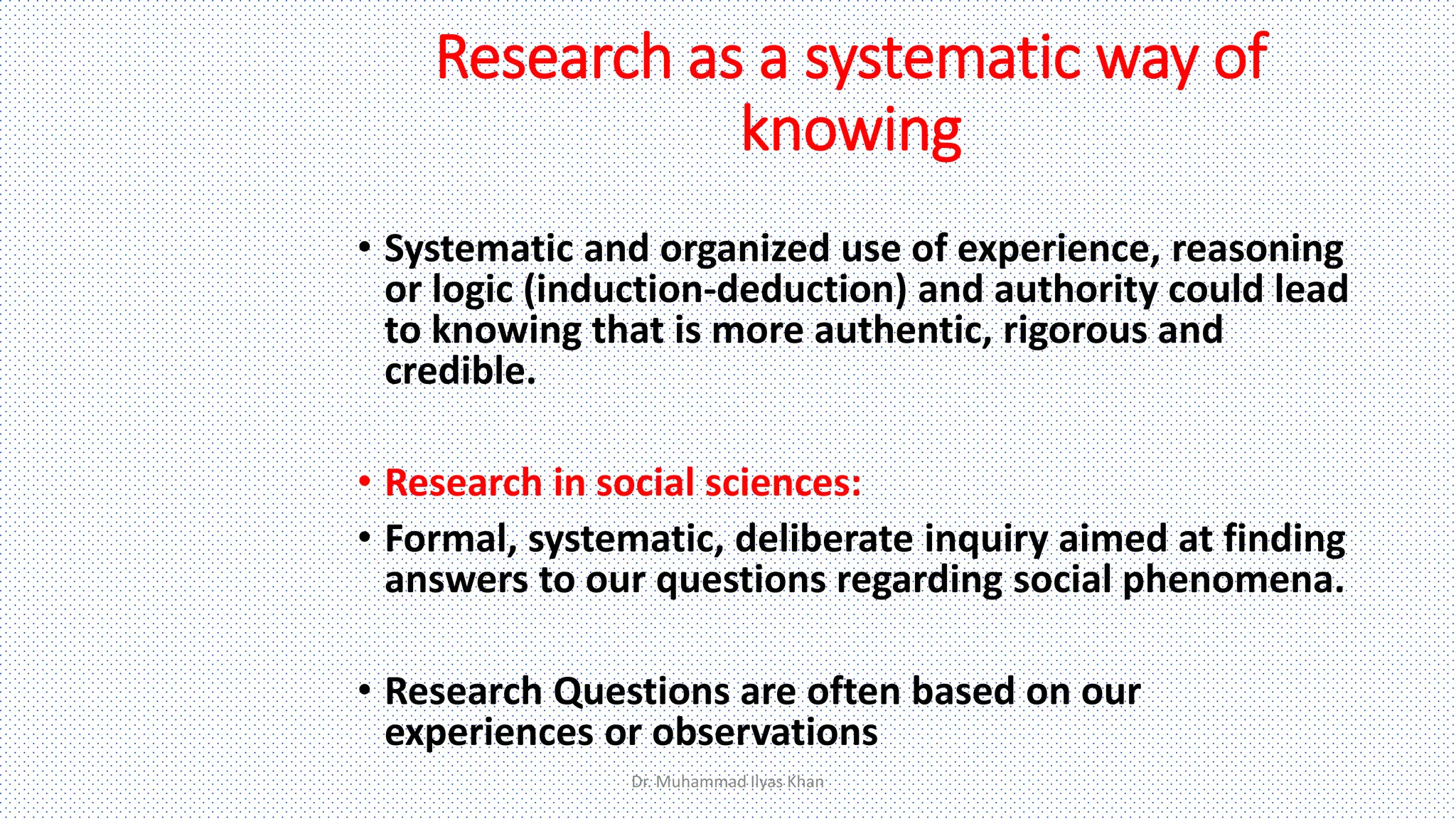 Research the scientific method of knowledge | PPTX