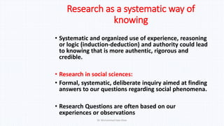 Research the scientific method of knowledge | PPT