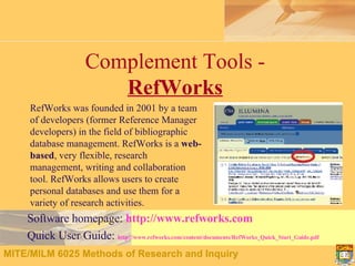 Research Tool - End Note | PPT