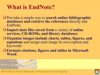 Research Tool - End Note | PPT