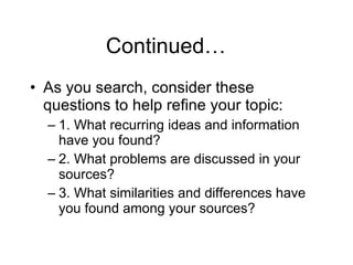 Research notes | PPT | Search | Internet