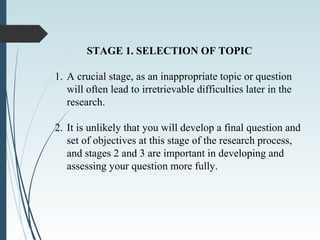stages of research | PPT