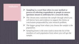 Research 1: Sampling | PPT