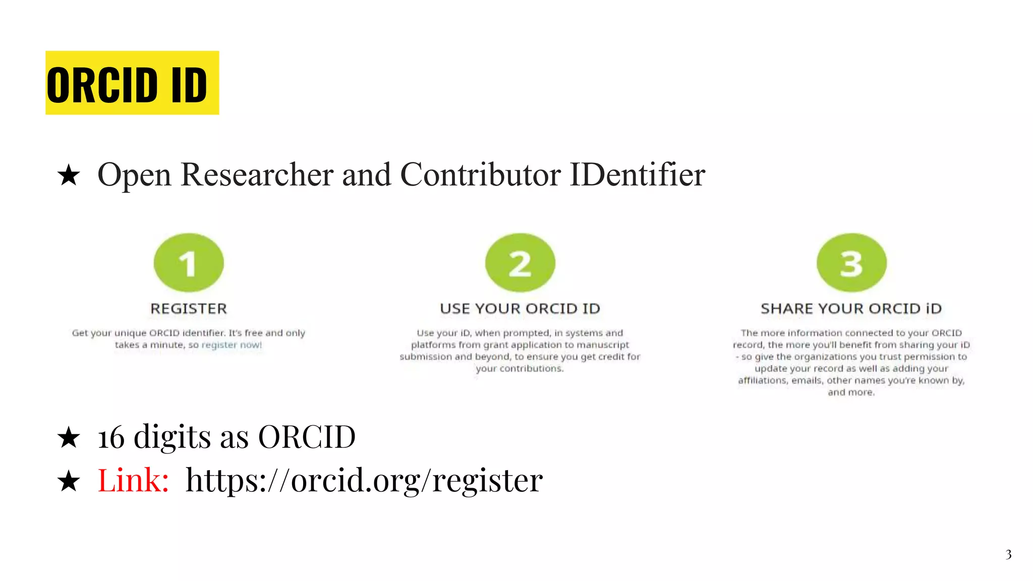 Research 15. orcid | PPT