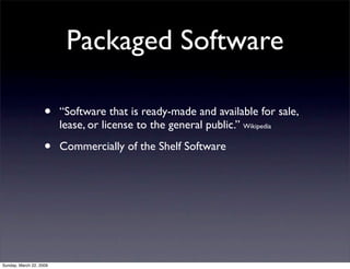 IT Depends: Custom vs Packaged Software | PPT | Free Download