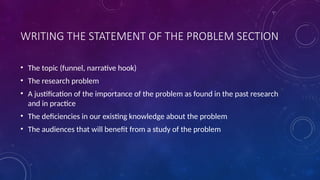 Identifying a Research Problem by Creswell book | PPTX