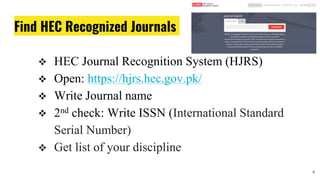 Research 33. How to Find HEC Recognized Journal. Code. 0080.pptx