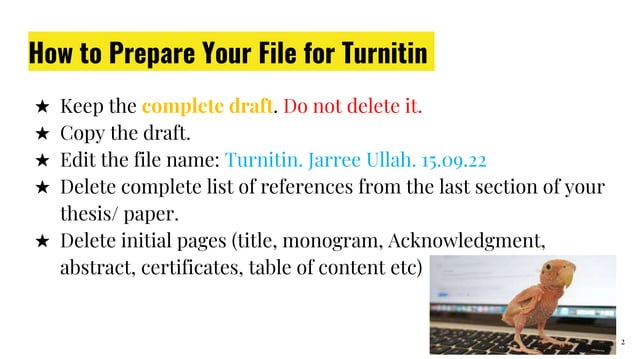 Research 35. How to Prepare Your File for Turnitin. Code. 100.pptx
