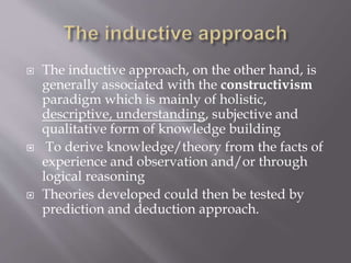 Deductive theory testing and inductive theory building | PPT