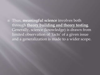 Deductive theory testing and inductive theory building | PPT