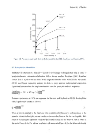 Behaviour and Analysis of Large Diameter Laterally Loaded Piles | PDF