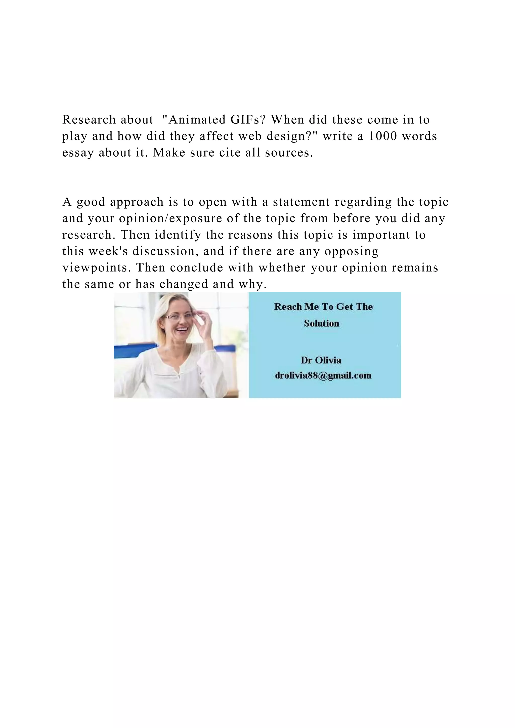 Research about Animated GIFs When did these come in to play a | PDF